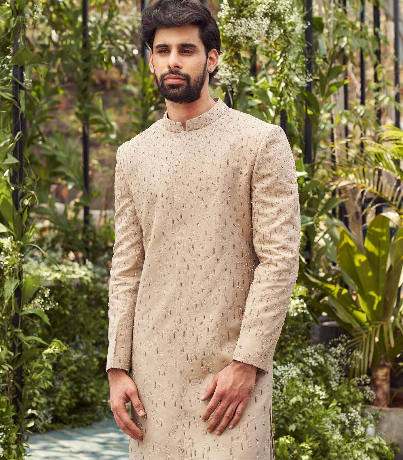 Beige sherwani – Varun Chakkilam