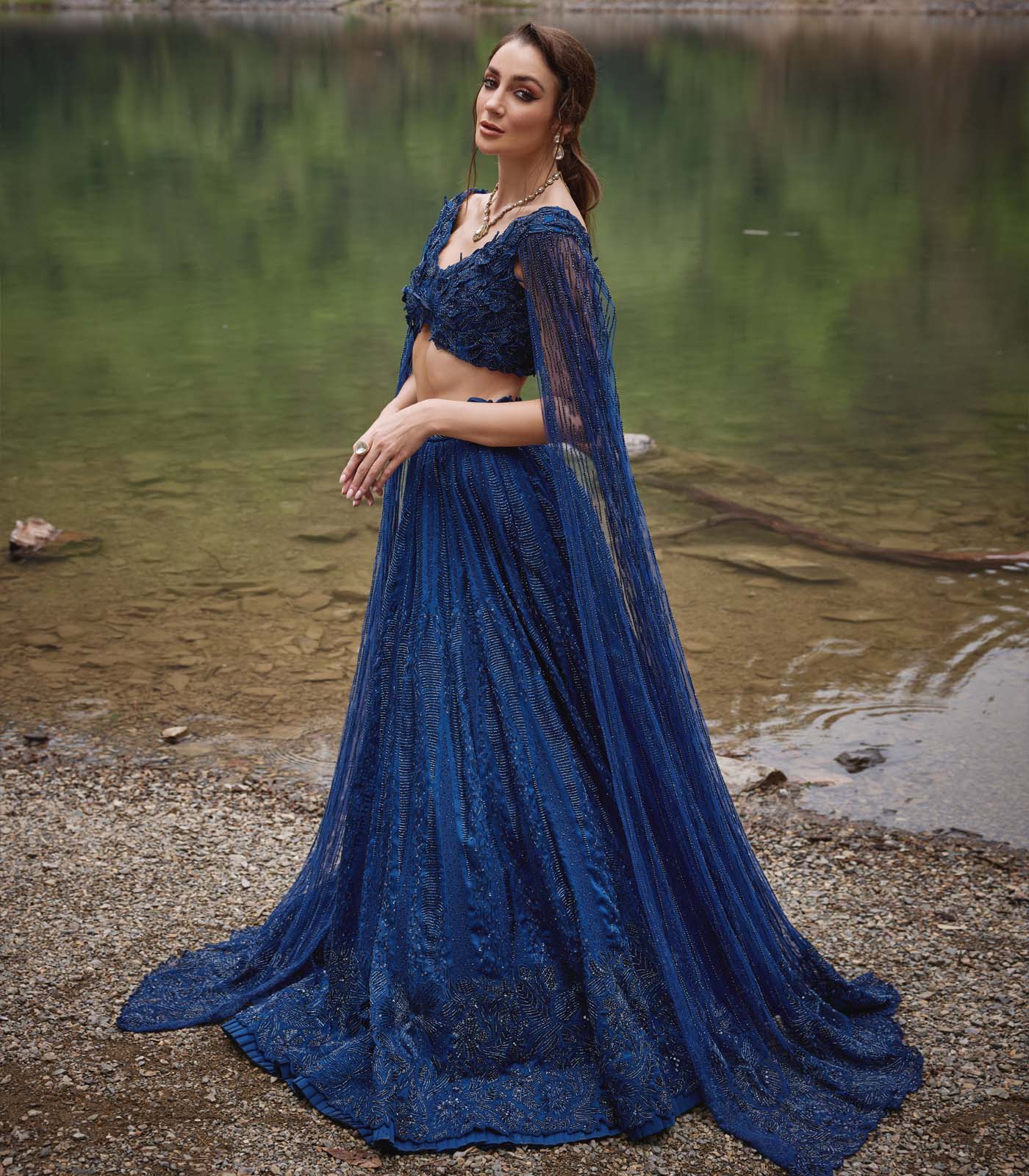 Sapphire Lehenga Set Varun Chakkilam